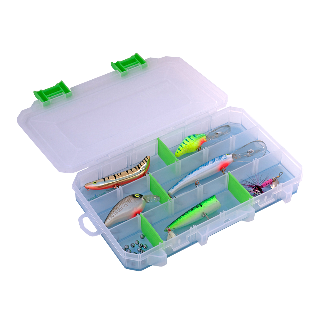 Small Lure Lock Fishing Tackle Box with TakLogic Technology